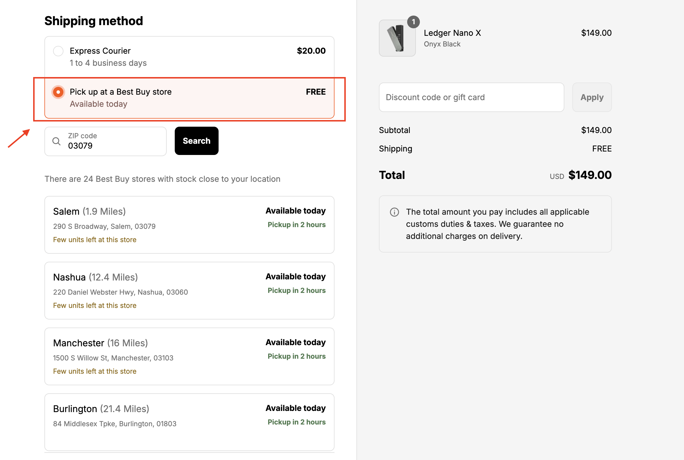 How to schedule a Best Buy pickup for your Ledger.com order