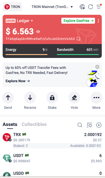 Connect your Ledger Tron account to TronLink