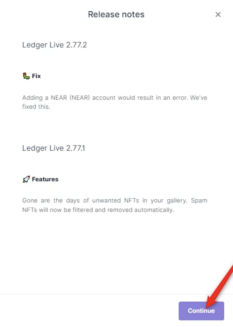 Update Ledger Wallet™ (formerly Ledger Live)
