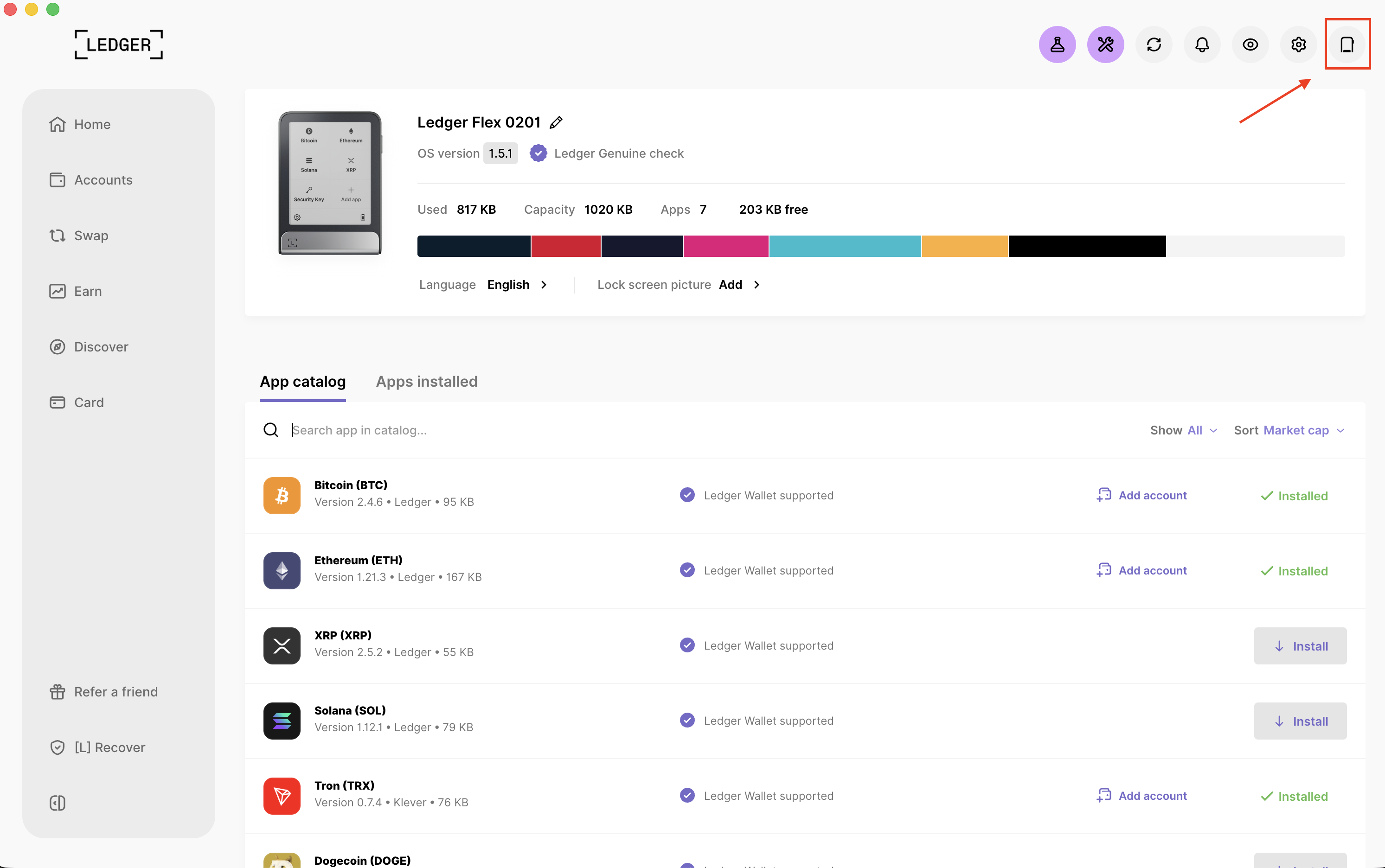 Install, uninstall and update apps